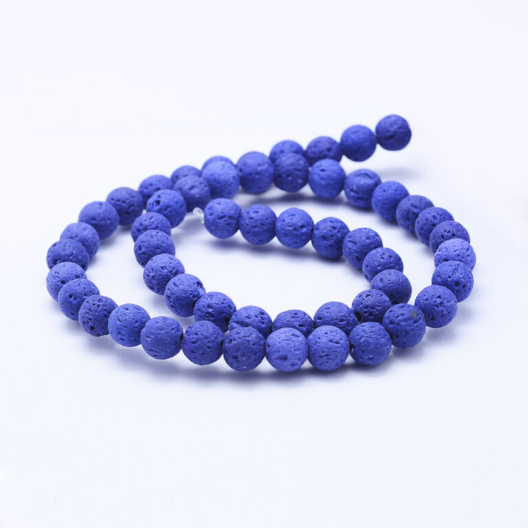 Dark Blue Lava Beads 8mm, Strand 47 pcs, $4.60 a Strand. | Lava Beads ...